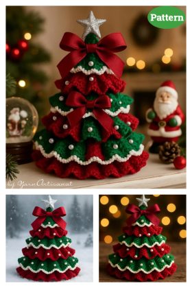 Ruffled Christmas Tree Crochet Pattern