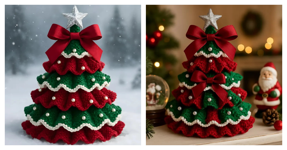 Ruffled Christmas Tree Crochet Pattern