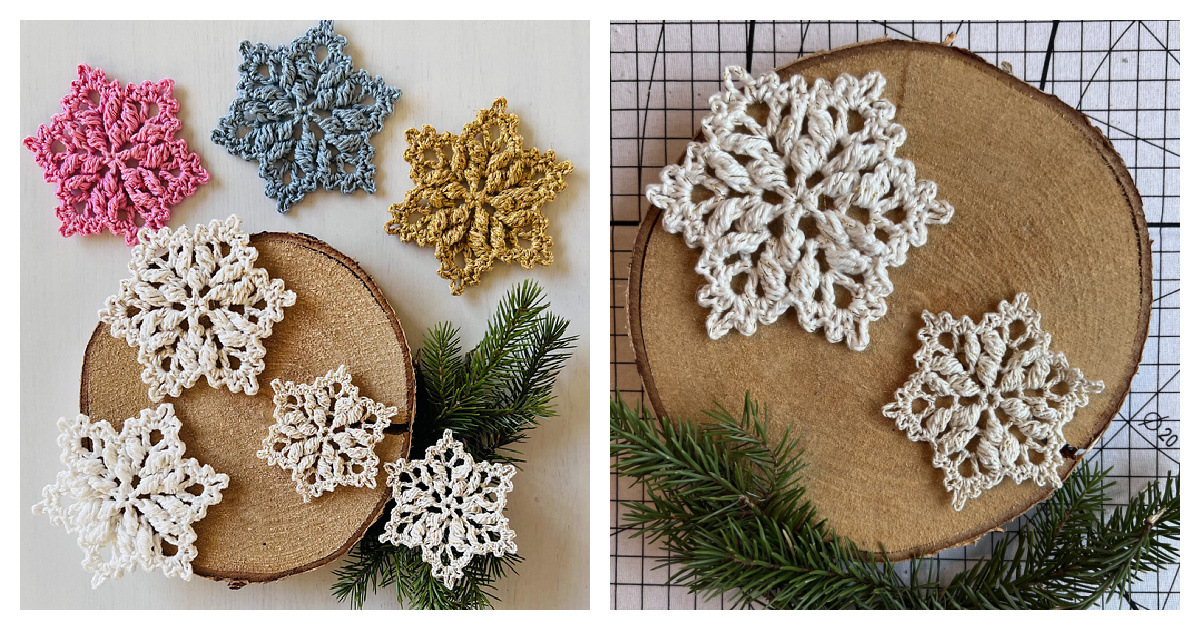 Bobble Frost Snowflake Free Crochet Pattern