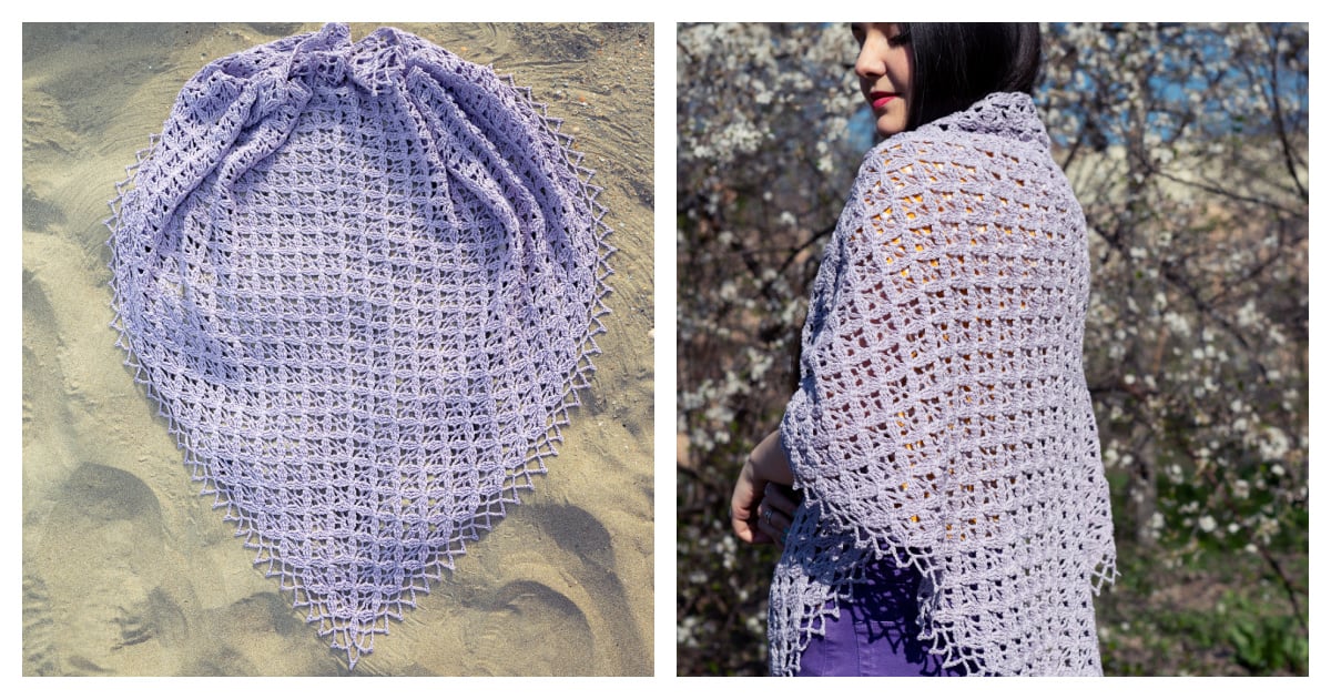 Purpureal Shawl Free Crochet Pattern